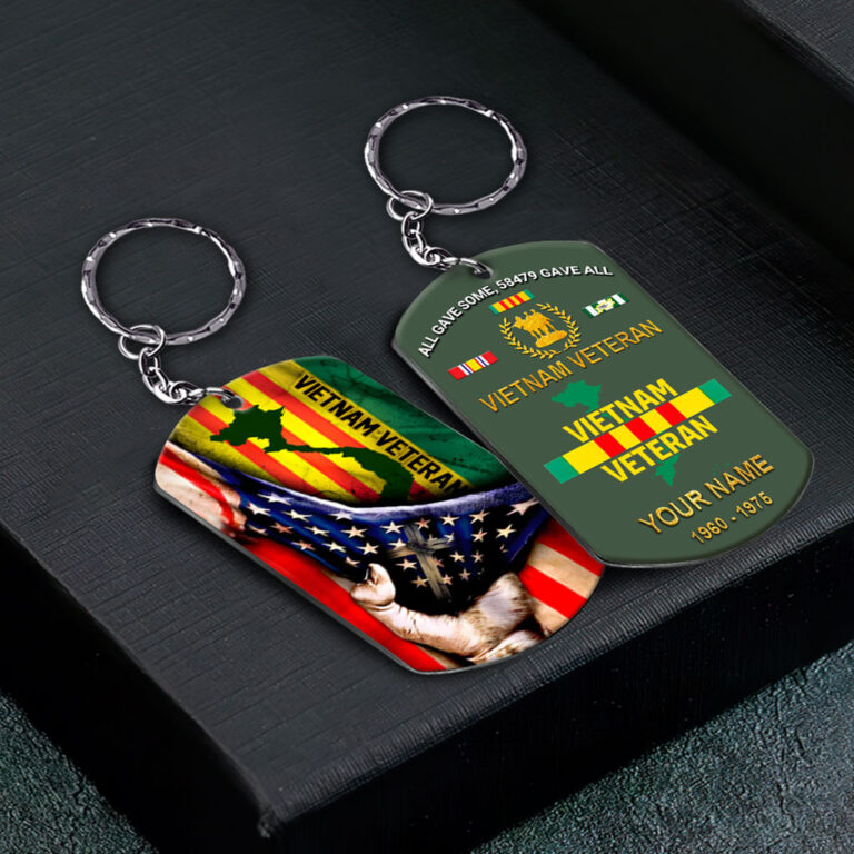 Personalized Vietnam Veteran Aluminium Keychain QFND4170507 – Rosateestore