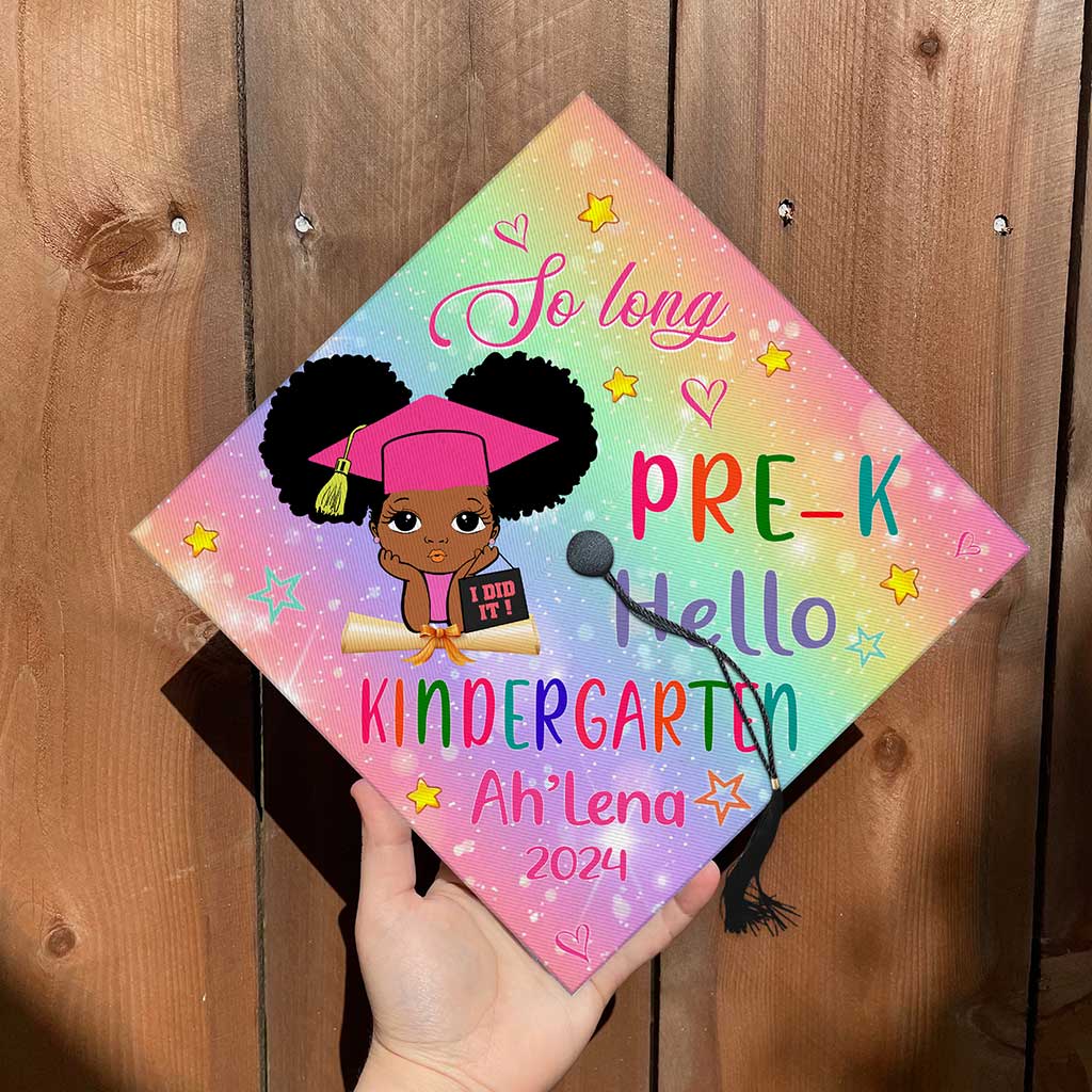 Personalized Black Kid Graduation Cap Topper QFUU4130420-GIRL ...