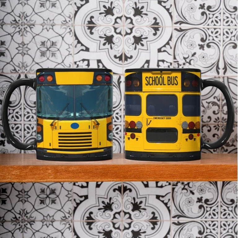 Bus Driver Mugs, School Bus Mugs, 100 Days of School, Yellow Bus Gift ...