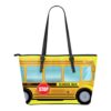 School Bus Driver Leather Tote Bag, Back To School Gifts, Beginning Of ...