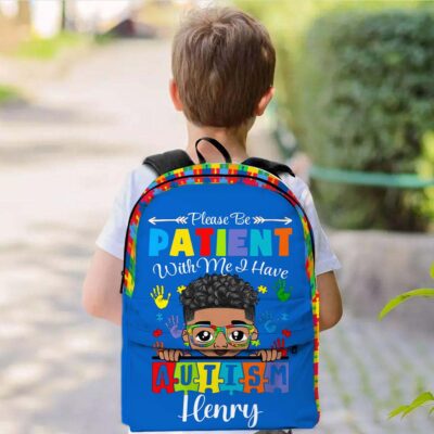 Personalized Backpack for Kids with Autism- Autism Awareness Bag – Back ...