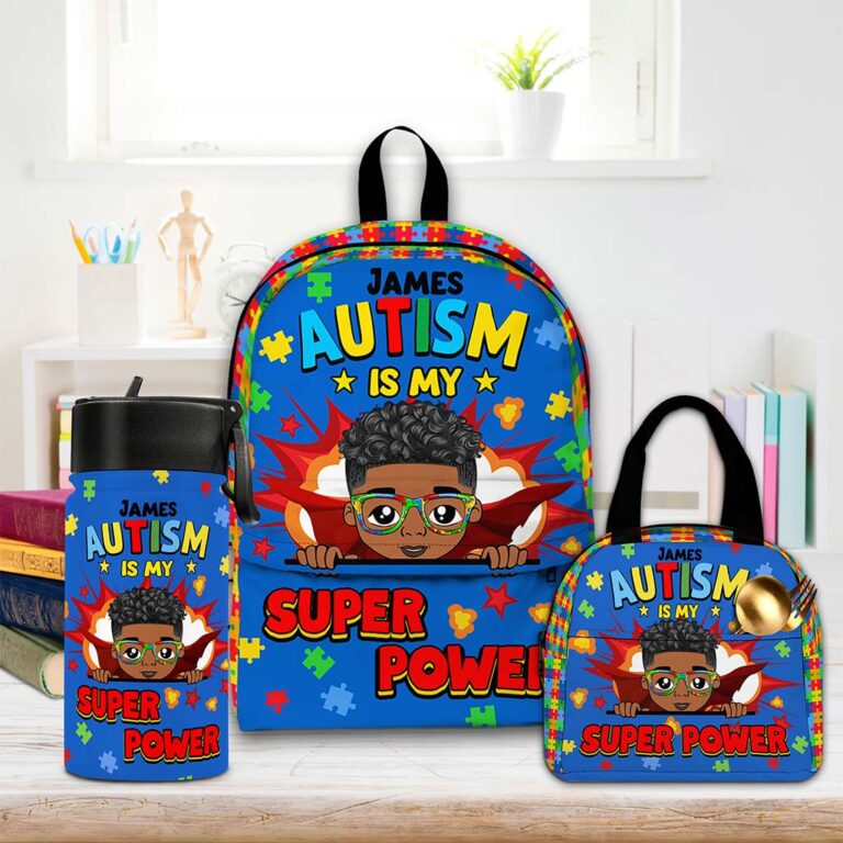 Personalized Back to School Autism Backpack, Lunchbag, Bottle ...