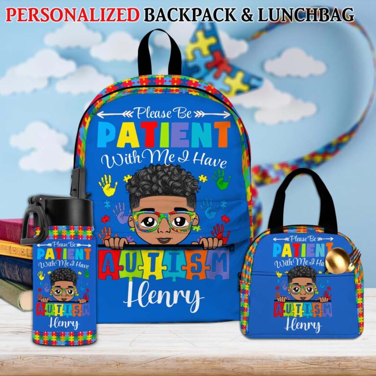 Personalized Backpack for Kids with Autism- Autism Awareness Bag – Back ...